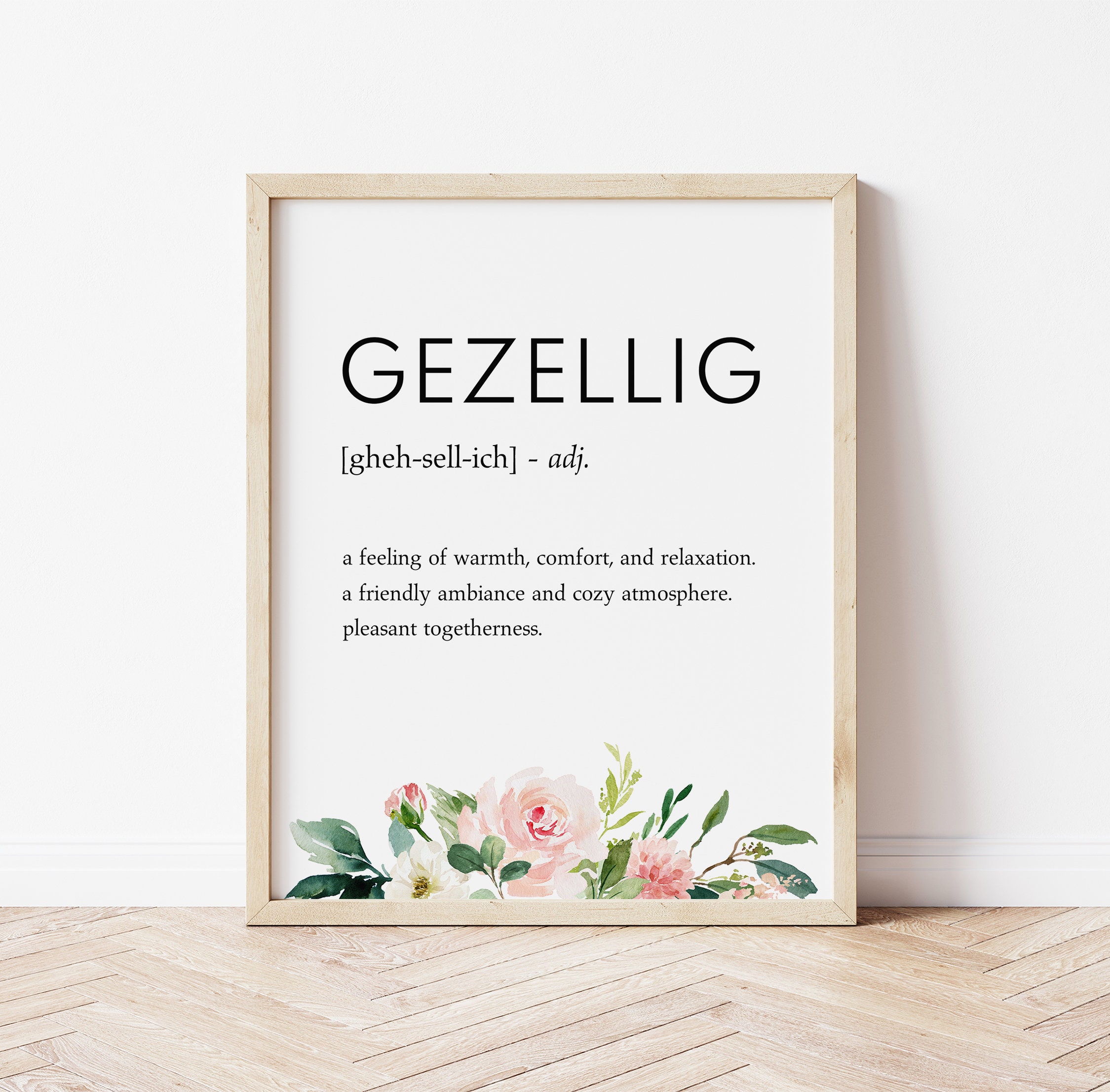 Gezellig Definition Print Dutch Printable Art Gezellig - Etsy