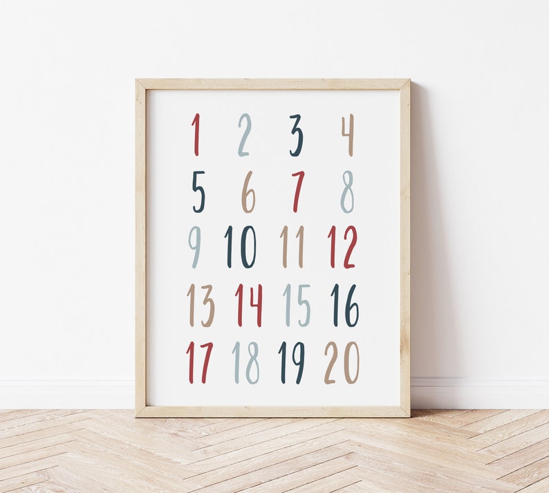 Set of 2 Alphabet Print Numbers Printable Homeschool - Etsy