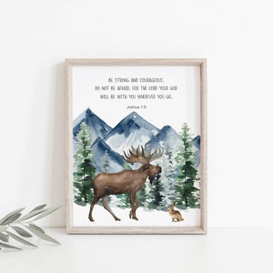 Nursery Bible Verses, Kid's Bible Verses Woodland Animal Prints ...