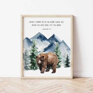 Nursery Bible Verses, Kid's Bible Verses Woodland Animal Prints ...