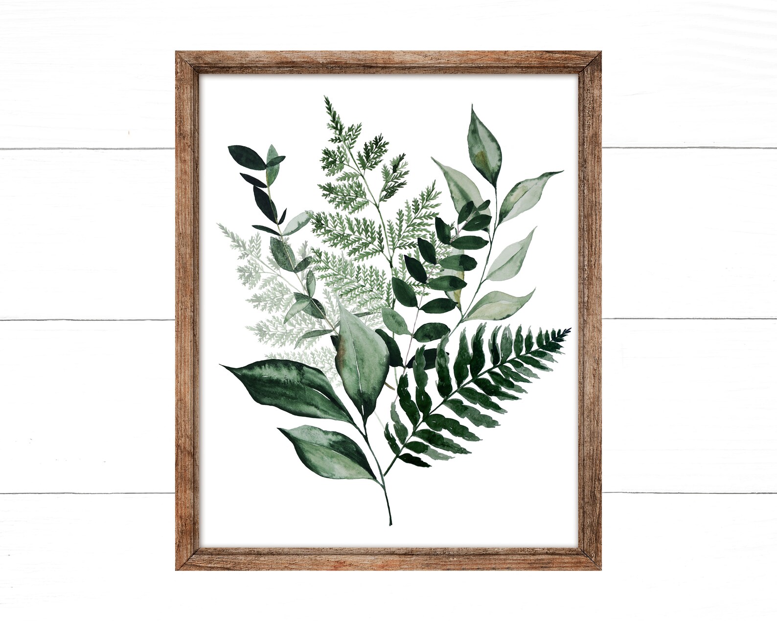 2 Watercolor Foliage Prints Botanical Prints Greenery Art - Etsy