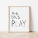 Let's Play Let's Read Prints, Alphabet Print, Boy Toddler Playroom Wall ...