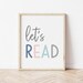 Let's Play Let's Read Prints, Girl Boy Playroom Wall Art, Playroom ...
