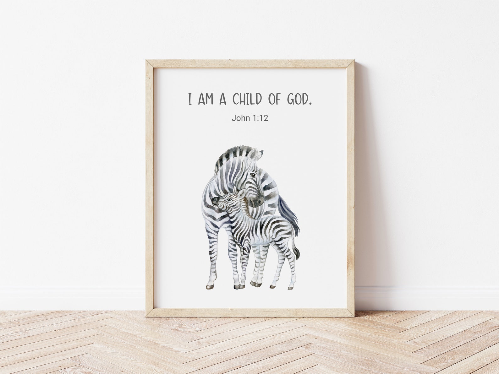 Kid's Bible Verses Nursery Safari Animal Prints Wildlife - Etsy