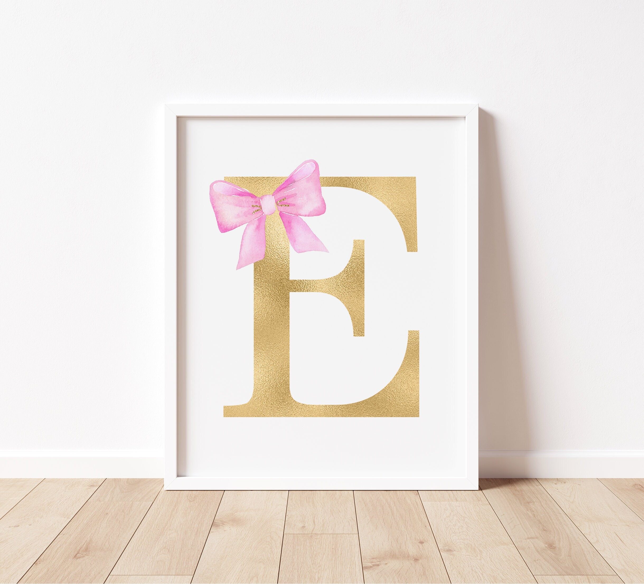 Letter E Design Pink