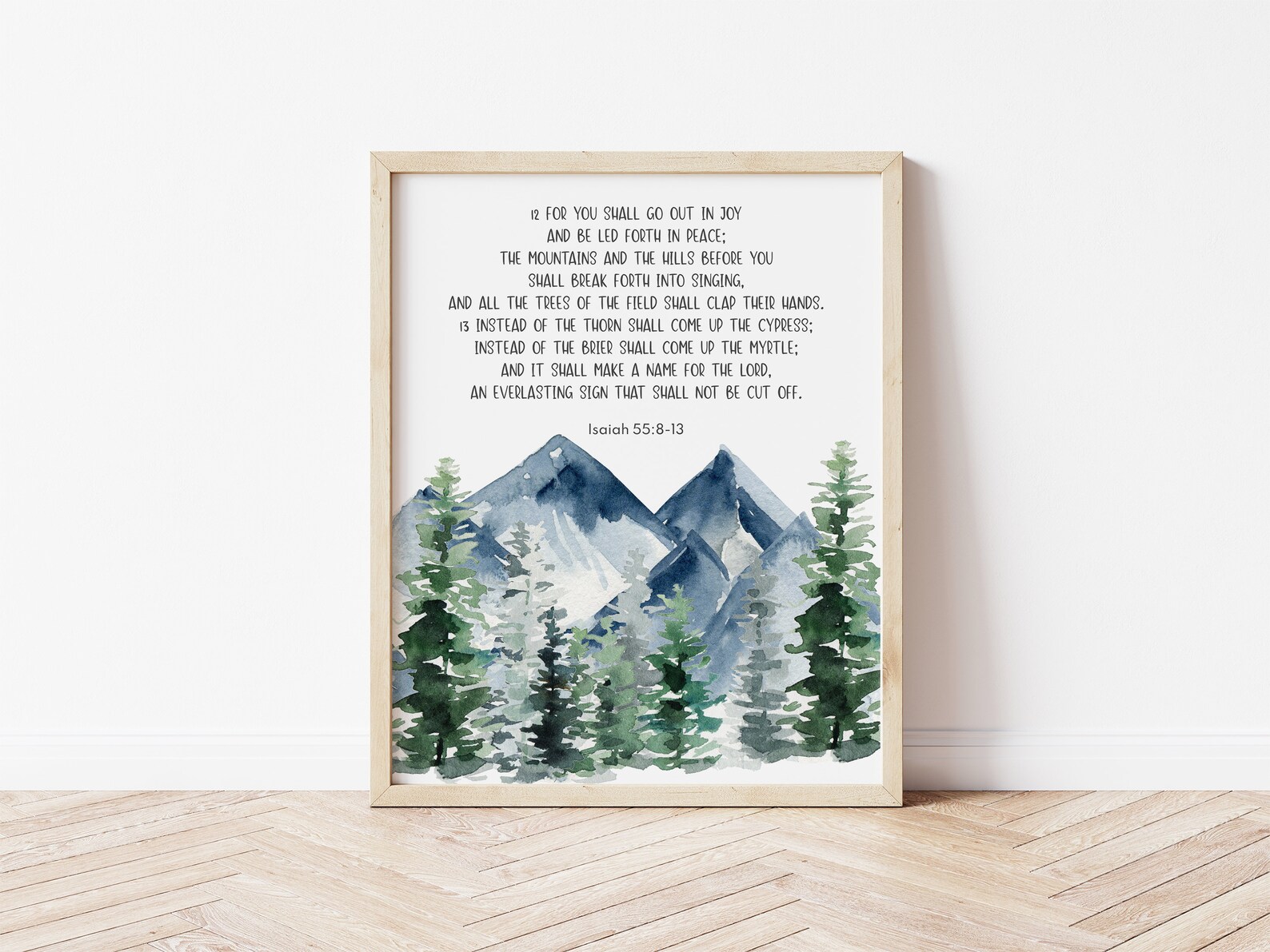 Nursery Bible Verses Isaiah Kid's Bible Verses Woodland - Etsy