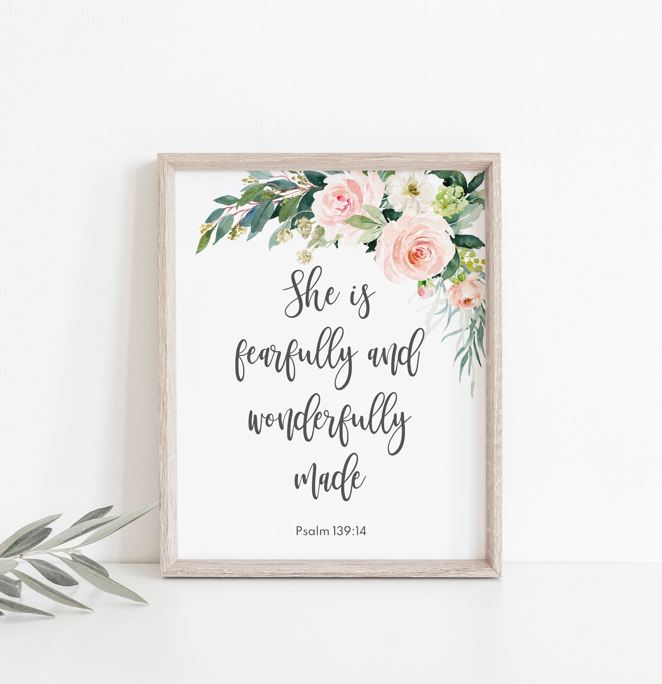 Baby Girl Nursery Bible Verses Christian Nursery Bible Print - Etsy