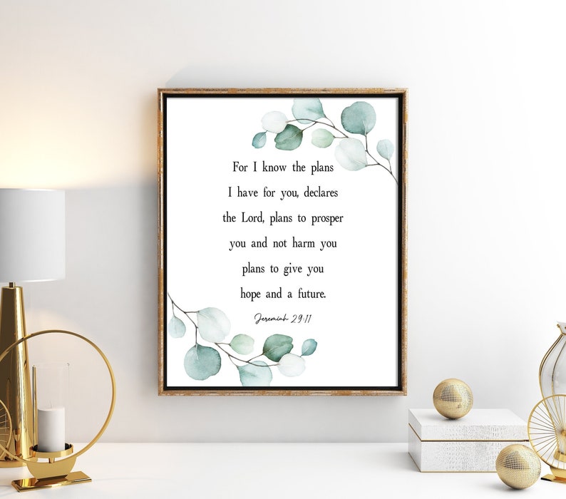 Jeremiah 29:11 for I Know the Plans I Have for You Bible - Etsy