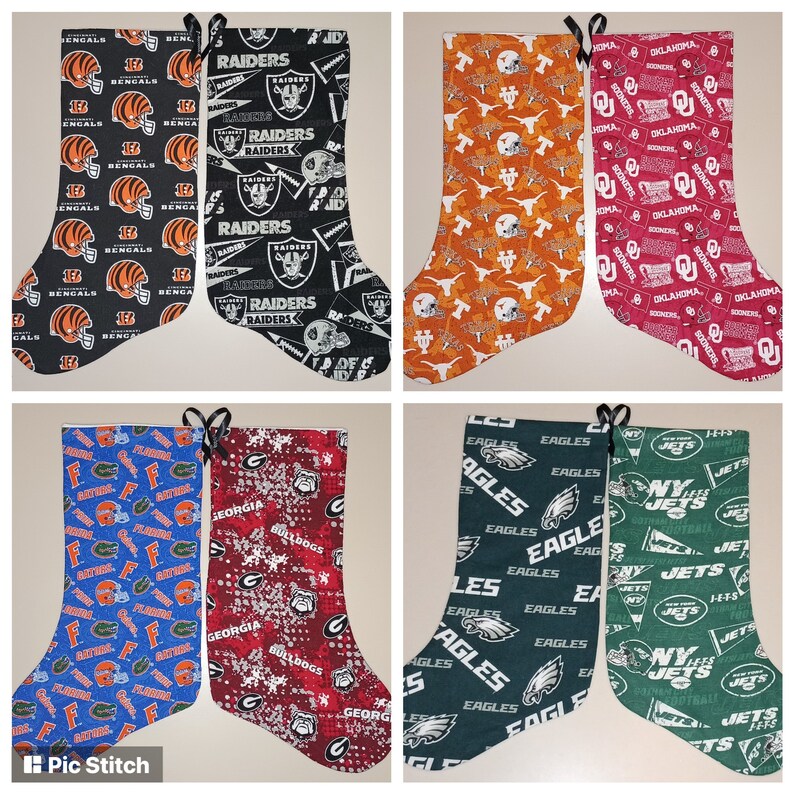 Sports Team Christmas Stockings - Etsy