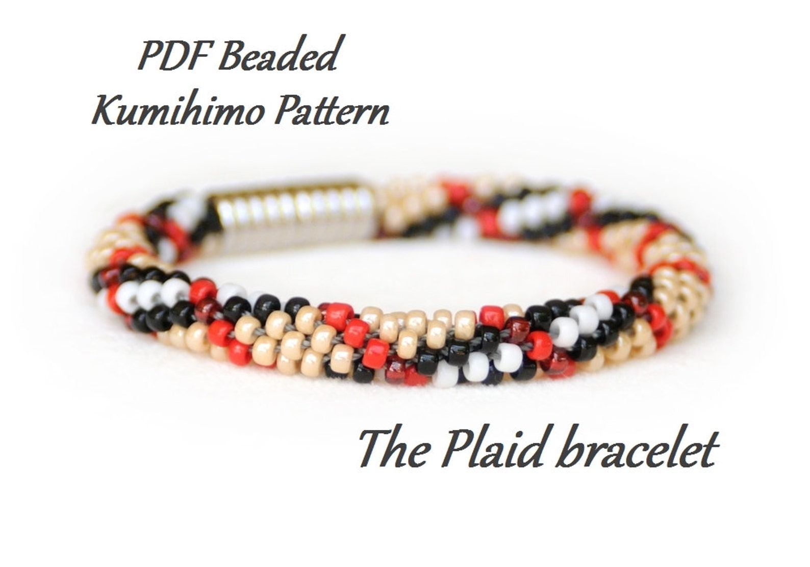 PDF Beaded Kumihimo Pattern the Plaid Kumihimo Bracelet - Etsy