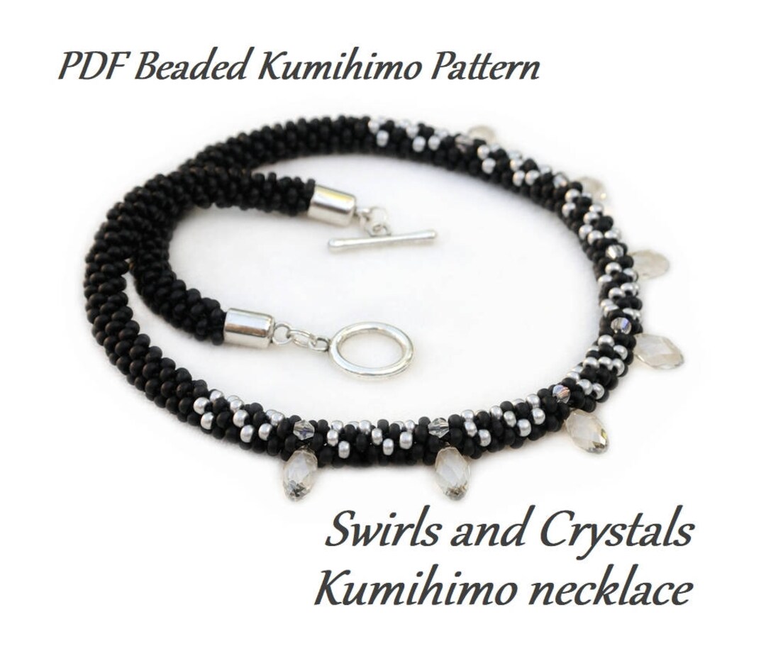 PDF Beaded Kumihimo Pattern Swirls and Crystals Kumihimo Necklace - Etsy