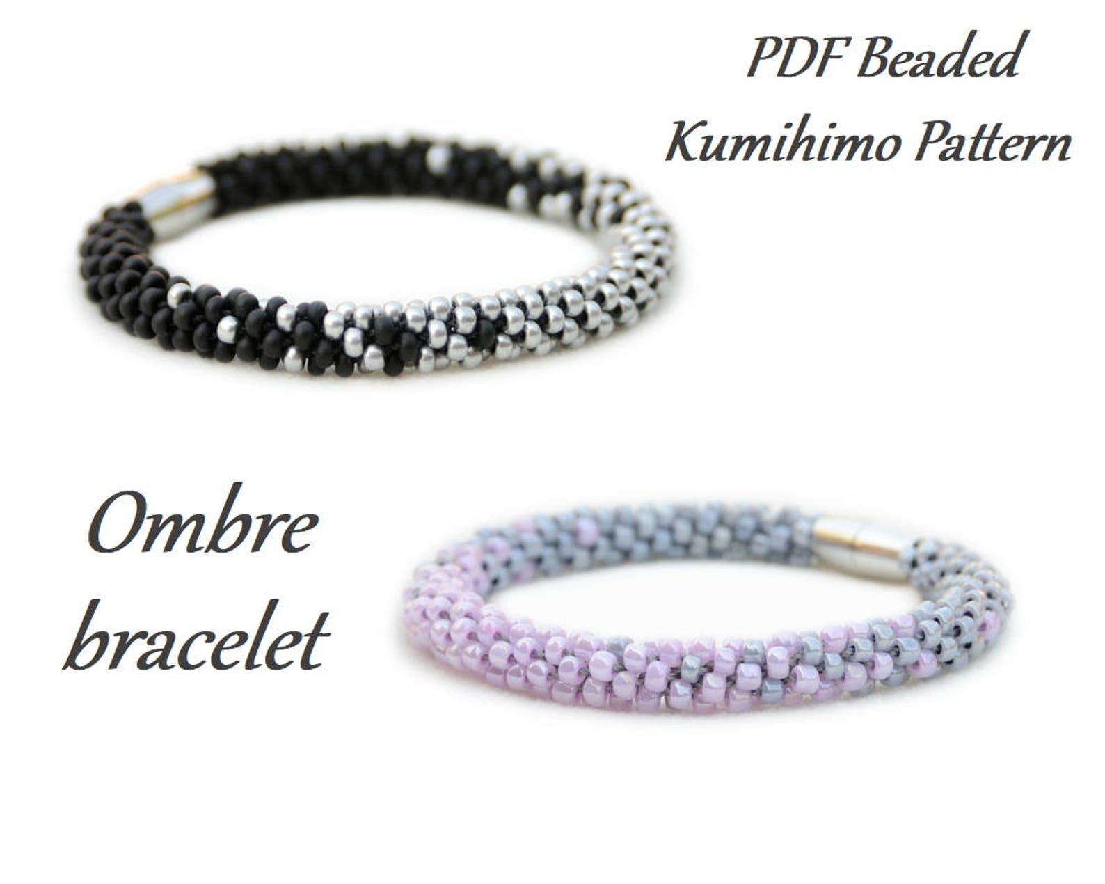 PDF Beaded Kumihimo Pattern Ombre Kumihimo Bracelet - Etsy