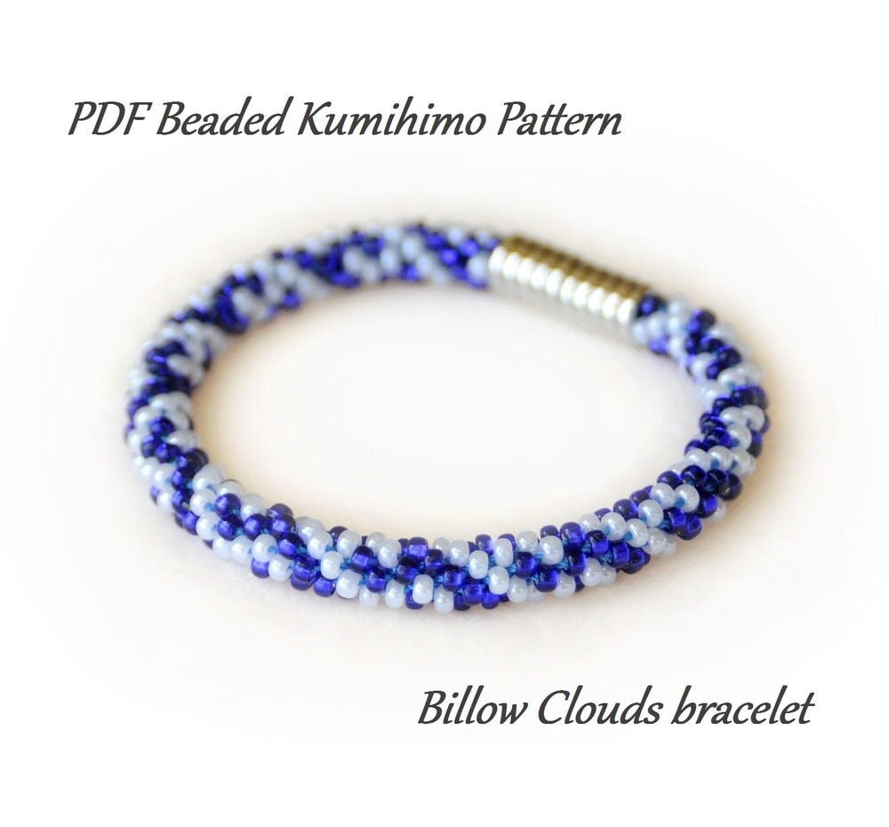 PDF Beaded Kumihimo Pattern Billow Clouds Kumihimo bracelet | Etsy