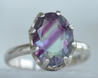 Fluorite ring | Etsy
