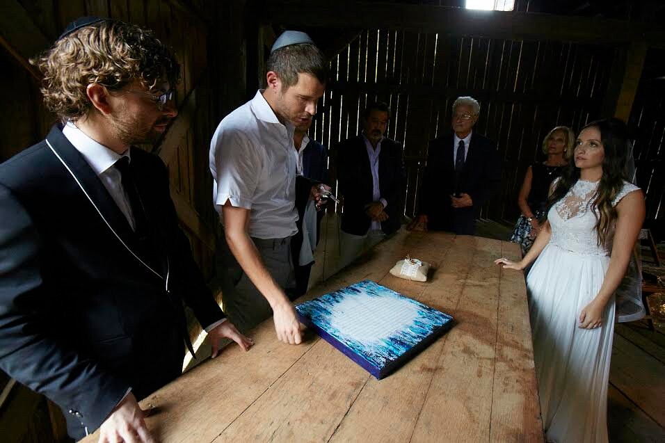 Abstract MULTI COLOR Ketubah Painting - Acrylic and Texture Detail (customized Text) - Etsy