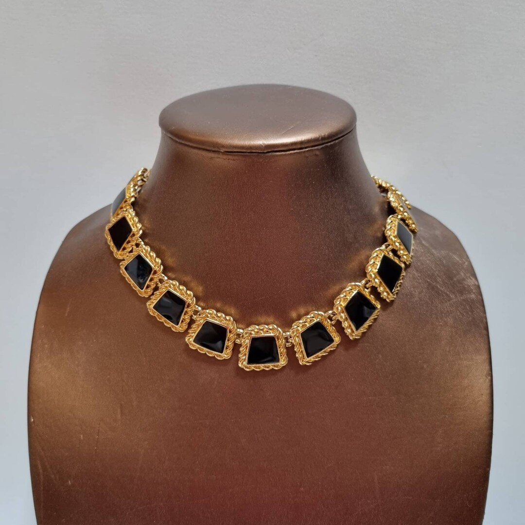 Anne Klein, 80s Vintage Matte Gold Plated Rope Link Necklace - Etsy