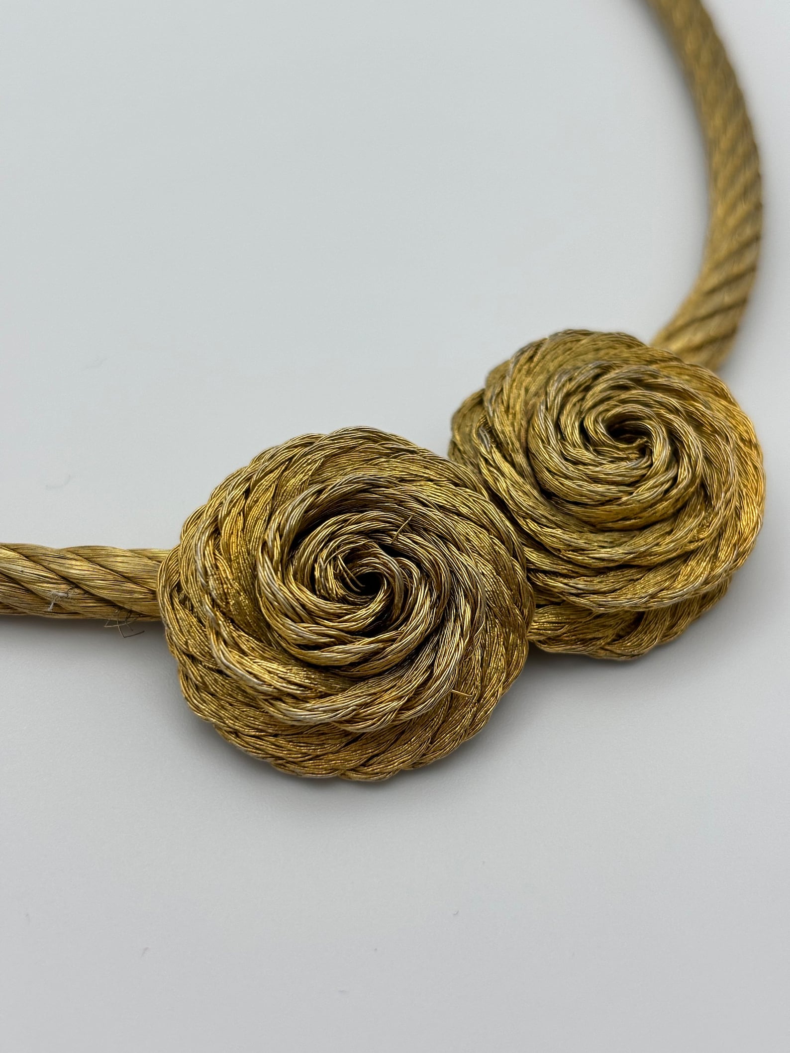 50s Vintage French Gold Wire Work Floral Necklace - Etsy