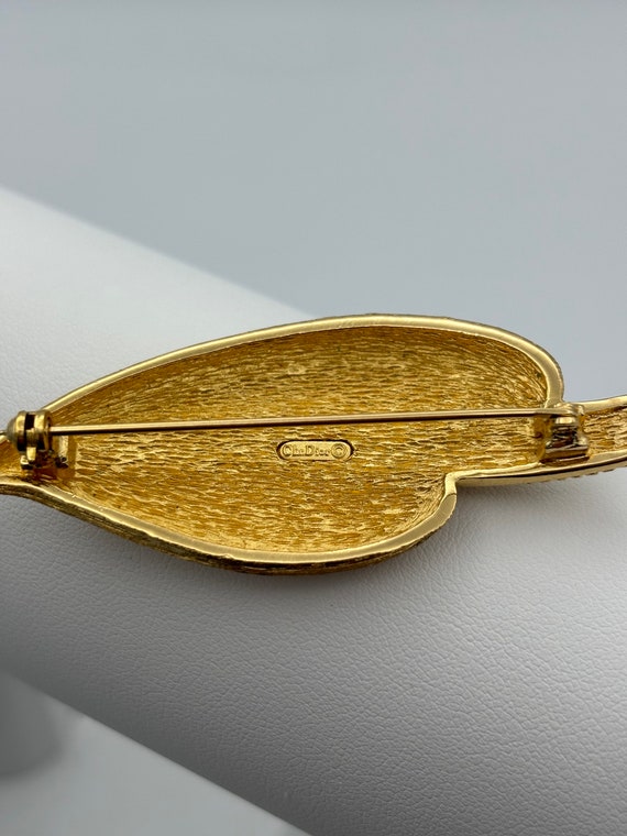 Christian Dior, 80s vintage gold plated & clear cryst… - Gem