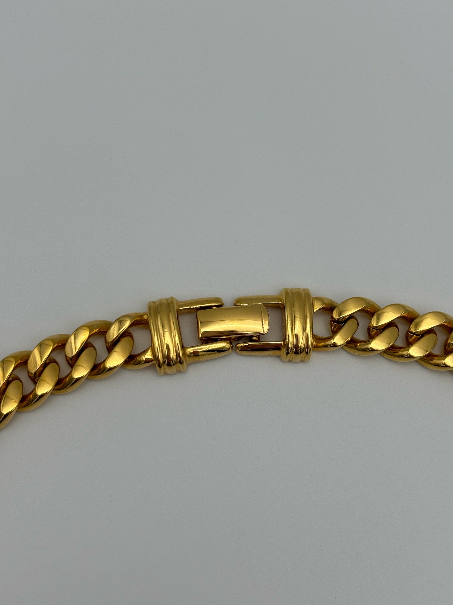 Swarovski, 80s Vintage Crystal & Gold Plated Triangle Chain Link ...