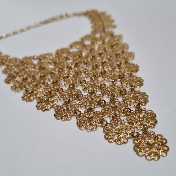 Gold Bib Necklace - Etsy