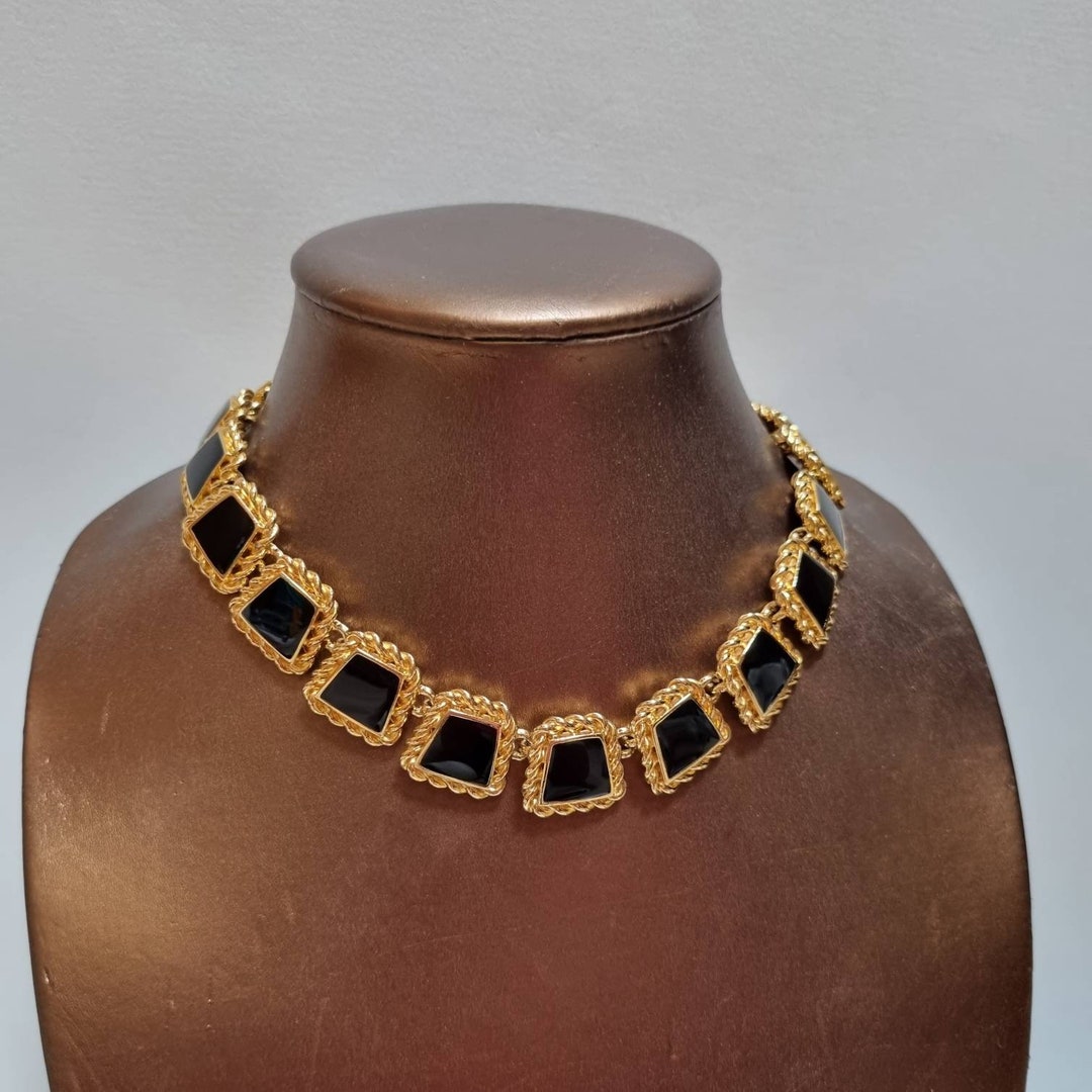 Anne Klein 80s Vintage Matte Gold Plated Rope Link Necklace - Etsy