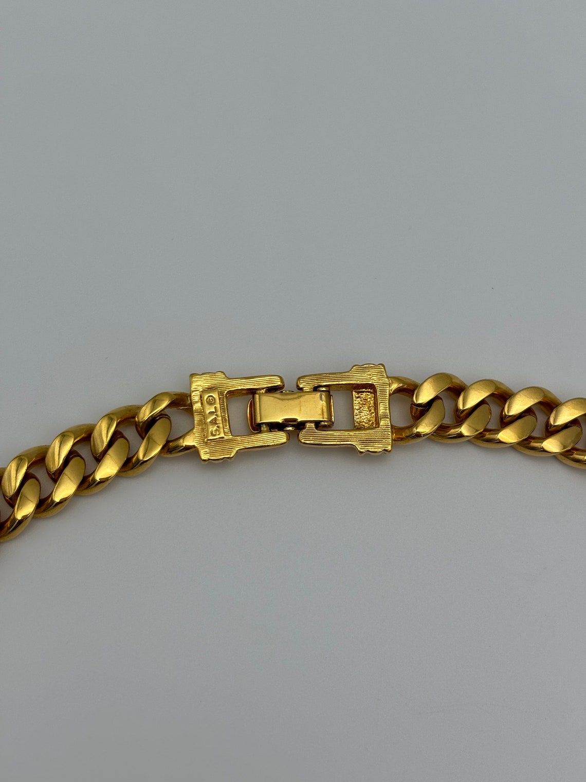Swarovski, 80s Vintage Crystal & Gold Plated Triangle Chain Link ...