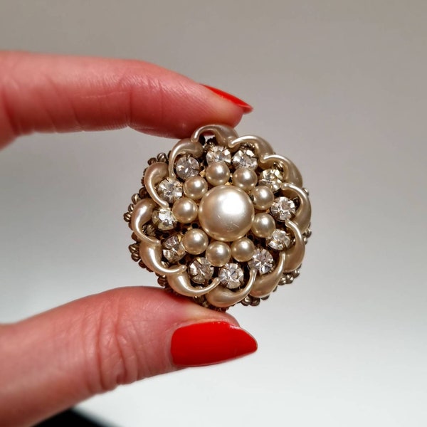 Vintage Pearl Brooch - Etsy