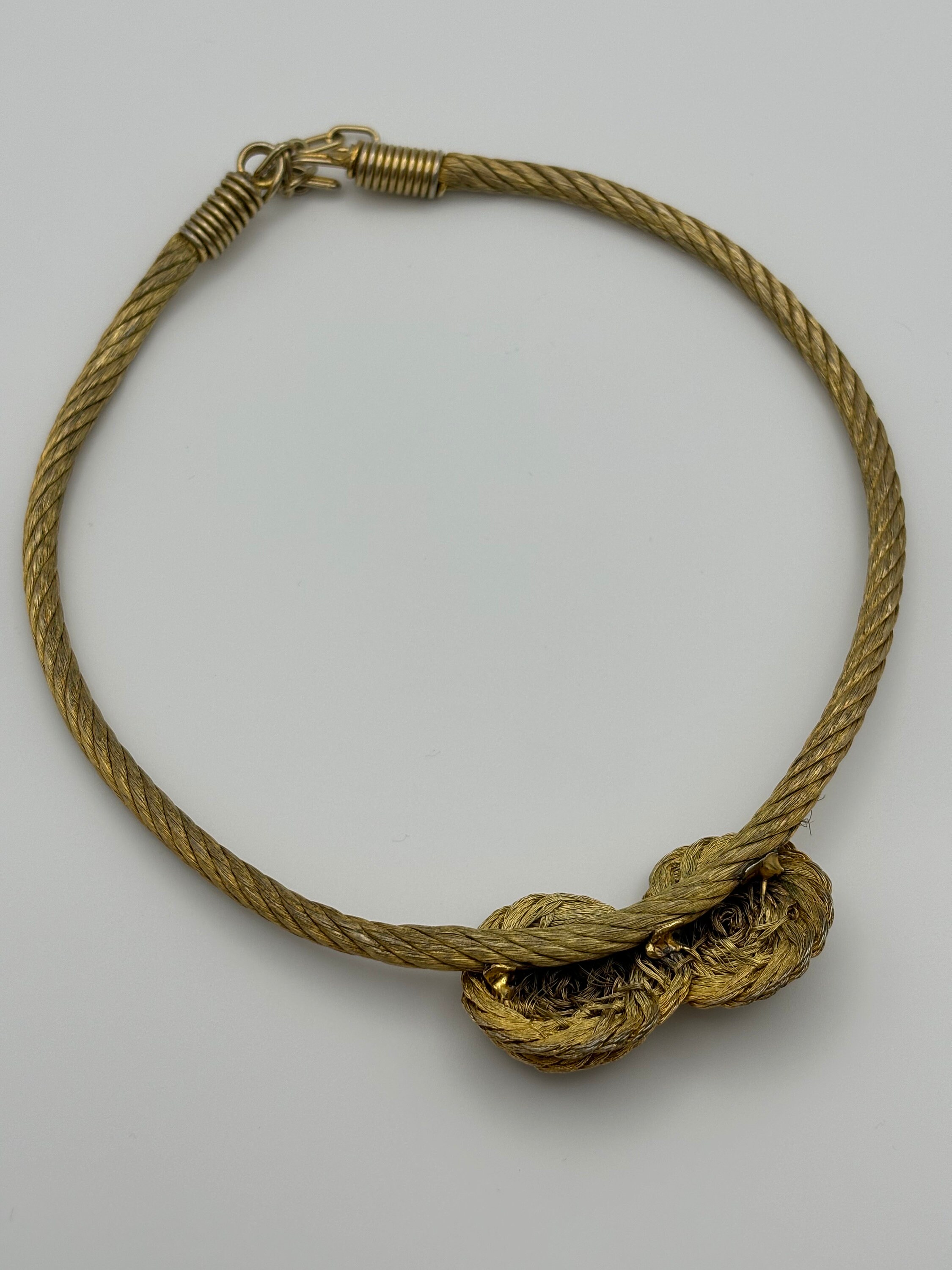 50s Vintage French Gold Wire Work Floral Necklace - Etsy