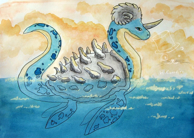 Pokemon Original Art Print: Lapras - Etsy