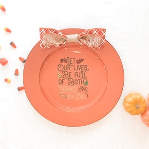 Decorative Fall Charger Plate - Etsy