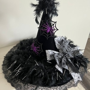 Decorated Spider Web Witch Hat - Etsy