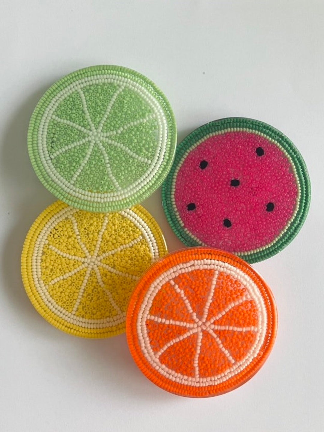 Fruit Slice Resin Coasters - Etsy
