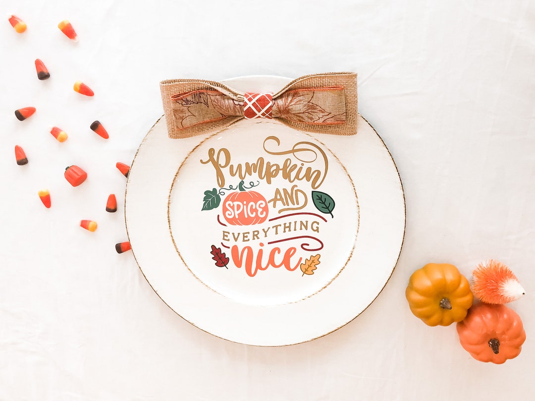 Decorative Fall Charger Plate - Etsy
