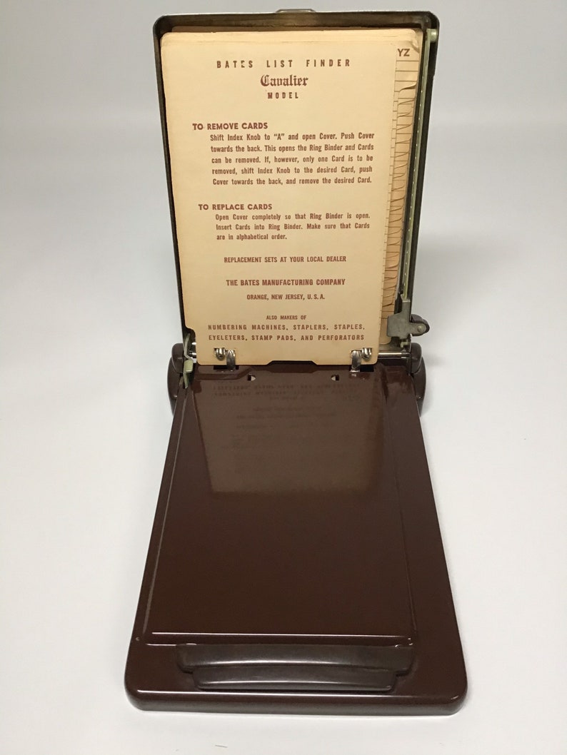 Vintage Bates List Finder / Cavalier Model - Etsy