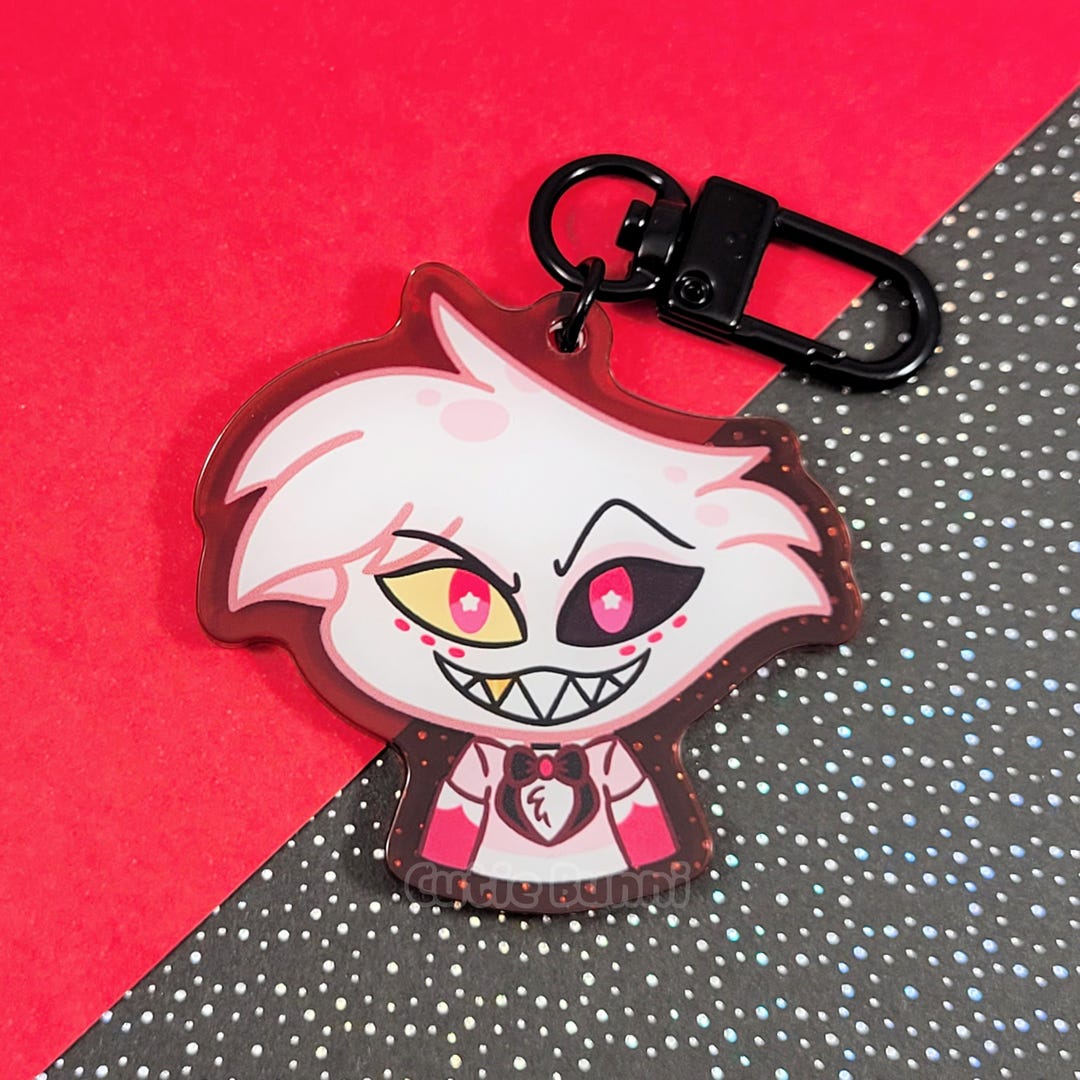 Angel Dust Acrylic Charm Keychain | Hazbin Hotel - Etsy