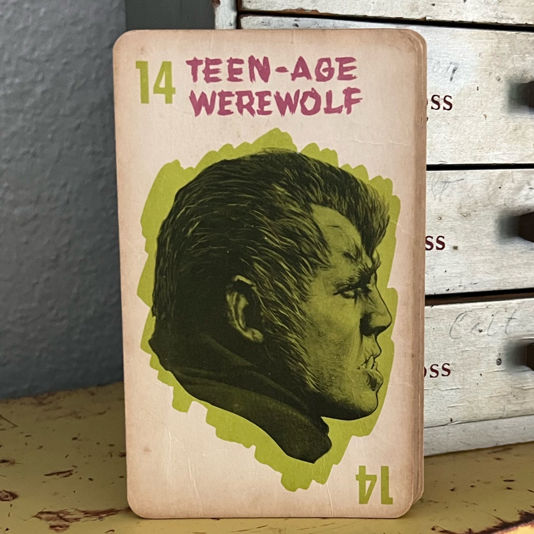 1964 Teen-age Werewolf. Monster Game Card 14. Halloween. Vintage Game ...