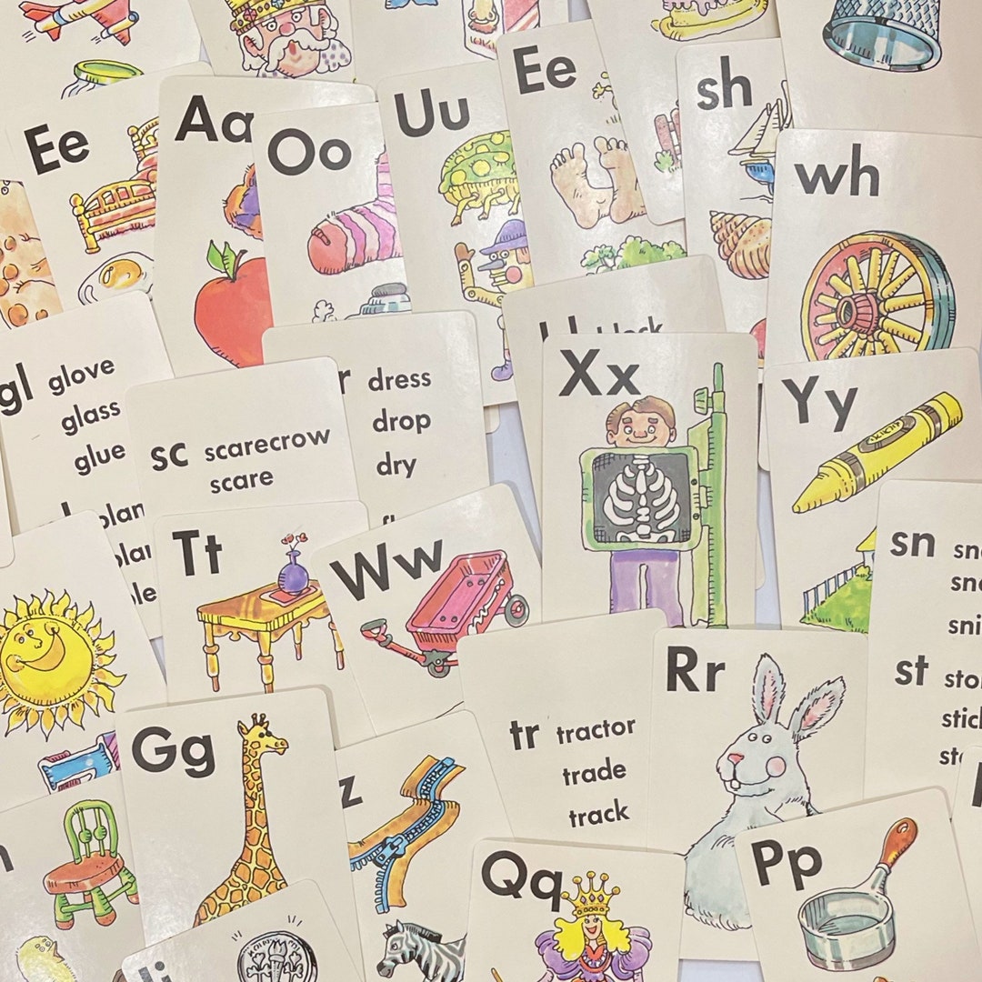 Set of 12 Vintage Phonics Word Cards. Western Publishing Co. Junk ...