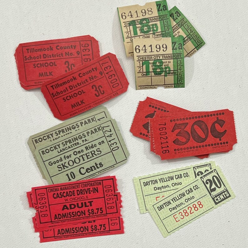 18 Vintage Red and Green Tickets. Junk Journal. Christmas. - Etsy