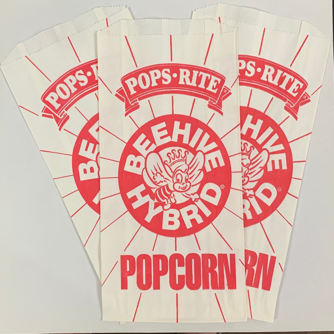 Set of 5 Red Pops Rite Popcorn Bags. Junk Journal Supply. Pocket. Tuck ...