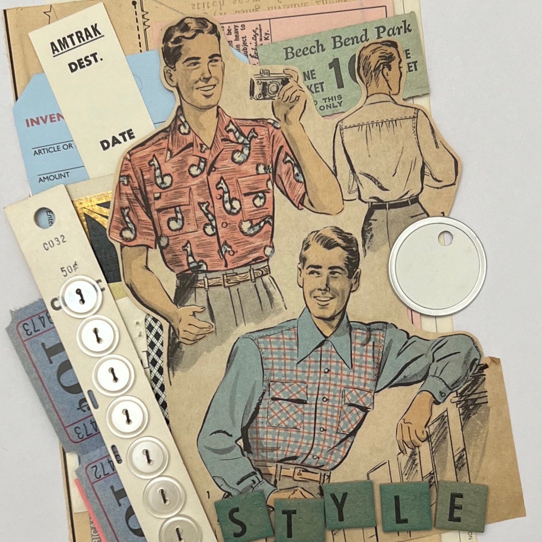 On the Town! 1950s 1960s Fashion. 24 Piece Ephemera Kit. Men’s Fashions ...