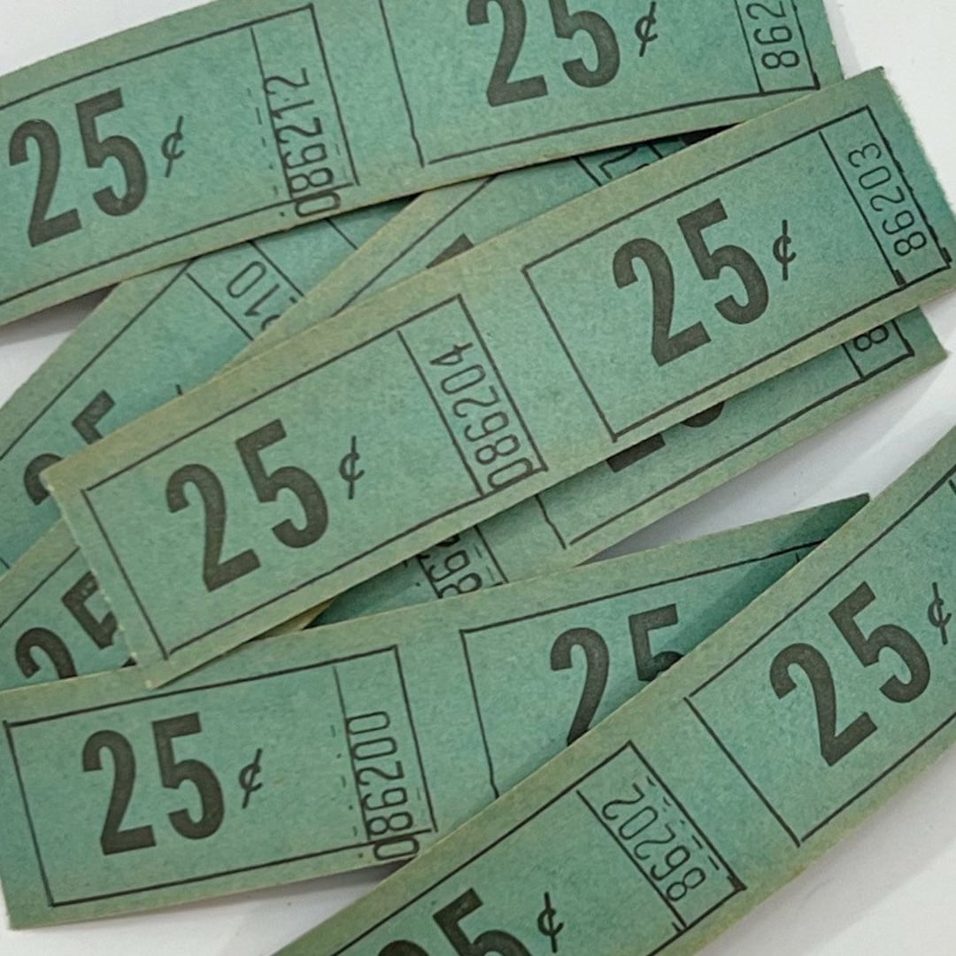 Set of 18 Vintage Tickets. 25 Cents. Pink. Tan. Junk Journal Supply - Etsy