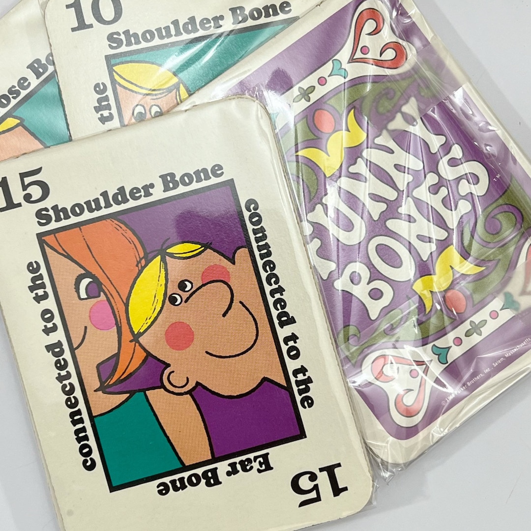 Set of 5 Vintage Funny Bones Game Cards. 1960s. Junk Journal Supply. - Etsy