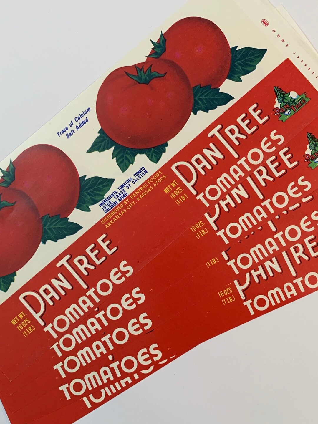 Set of 5 NOS Tomato Can Labels. Junk Journal. Vintage Kitchen. Vintage ...