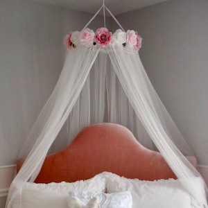 Rhinestone Flower Canopy, Bed Canopy, Floral Canopy, Flower Canopy ...