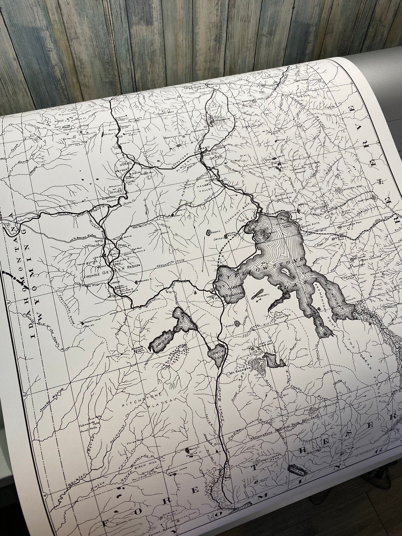 Yellowstone National Park Map From 1900 Giclée Print - Etsy