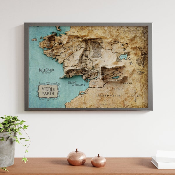 Middle Earth Map - Etsy