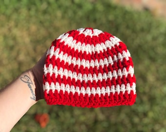 Candy cane hat | Etsy