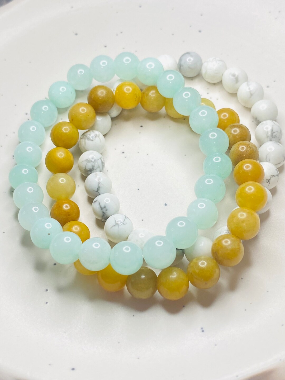 3 Assorted Natural Stone Bracelets Boho Bulk Buy - Etsy