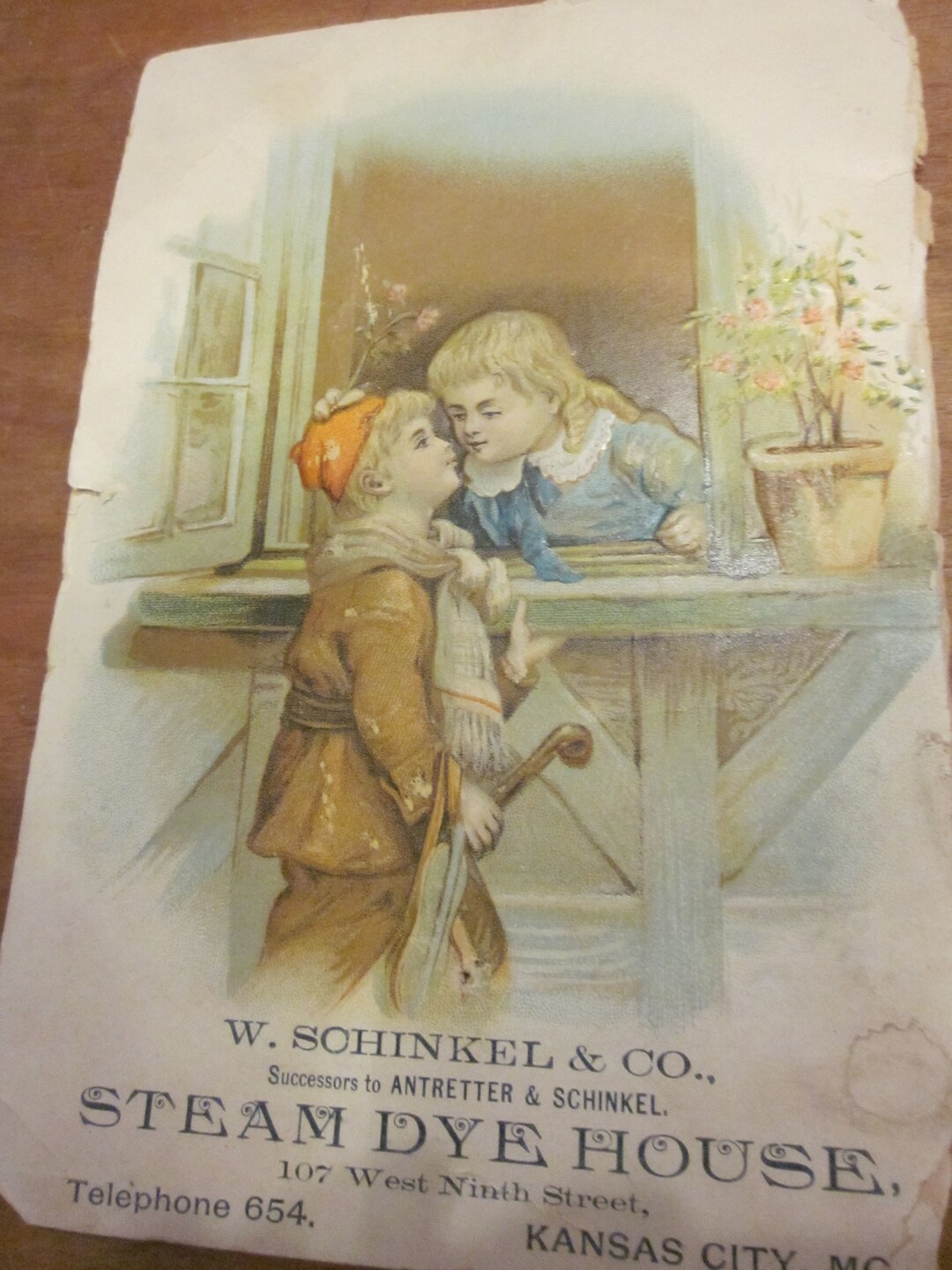 A Vintage Ad Card / Steam Dye House / W. Schinkel and Co. - Etsy