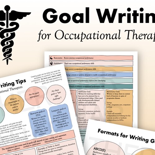 Goal Writing for Occupational Therapists Tips Sheet OT Cota - Etsy